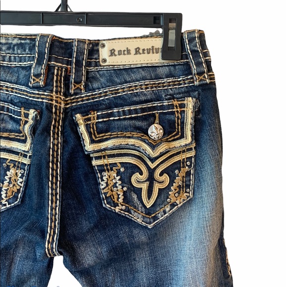 Rock Revival | Jeans | Rock Revival Kai Low Rise Stretch Jeans Size 27 Capri Rough Edge ...